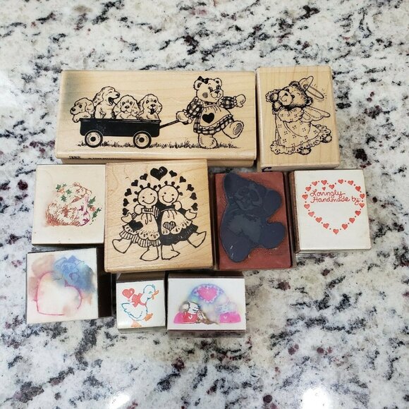 Rubber Stampede | Office | Vintage Stampendous Fun Rubber Stamps Lot ...